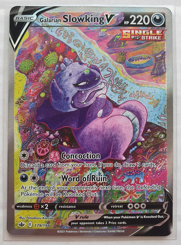 Pokemon - Galarian Slowking V *Ultra Rare* Chilling Reign 179/198 (NM ...