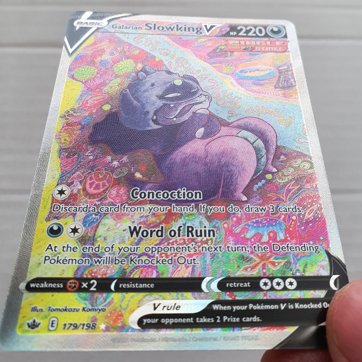 Pokemon - Galarian Slowking V *Ultra Rare* Chilling Reign 179/198 (NM ...