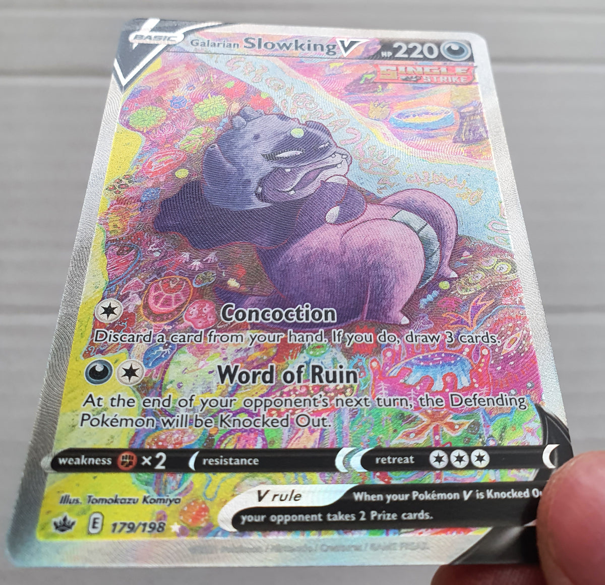 Pokemon - Galarian Slowking V *Ultra Rare* Chilling Reign 179/198 (NM ...